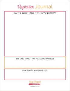 Printable Aspiration Journal - Sage Grayson, Life Editor