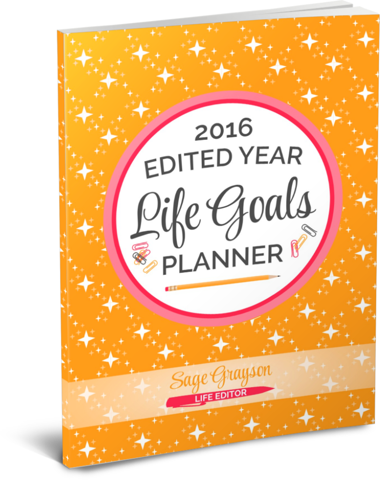 Inside the 2016 Edited Year Life Goals Planner - Sage Grayson, Life Editor
