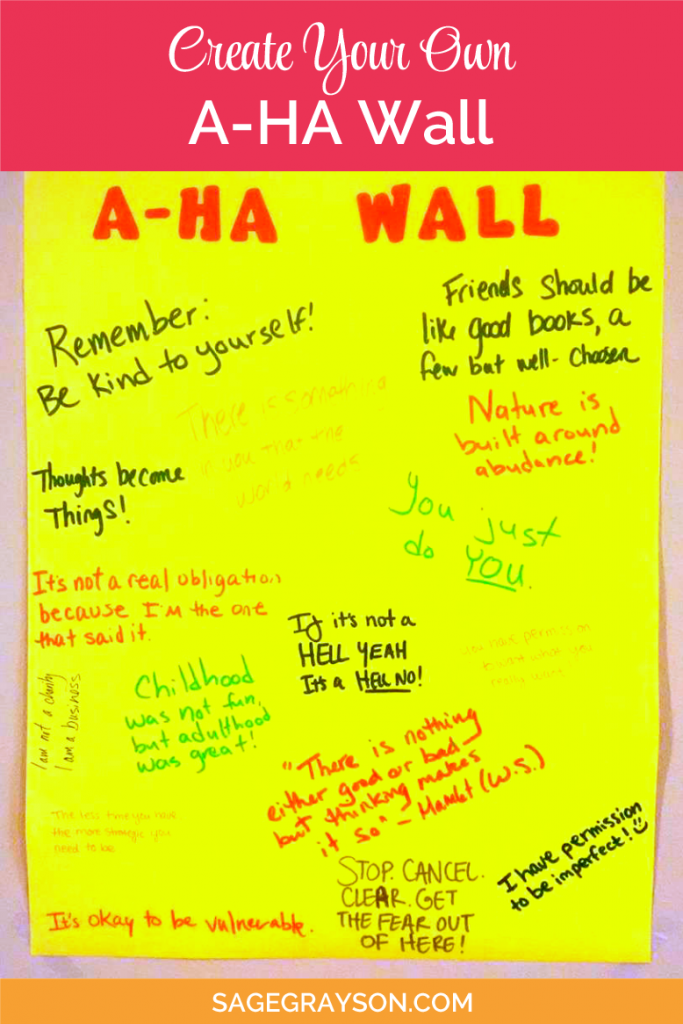 Create Your Own A-HA Wall - Sage Grayson, Life Editor