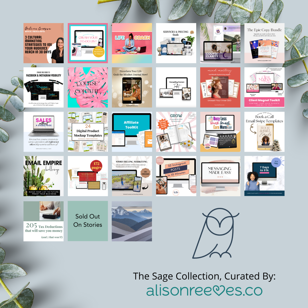 Get the Sage Collection, Curated By Alison Reeves - Sage Grayson, Life ...